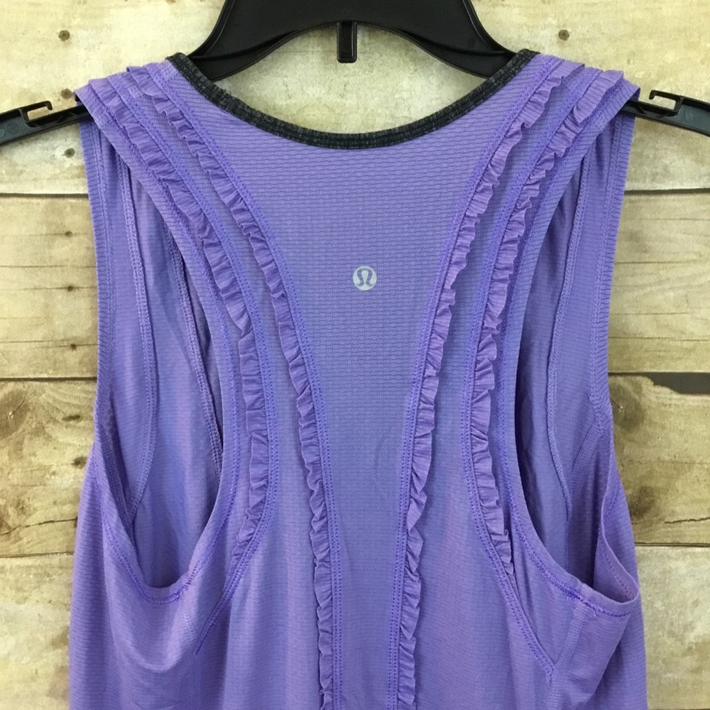 Lululemon Lavender Ruffle Cinch Waist Tank - Gem